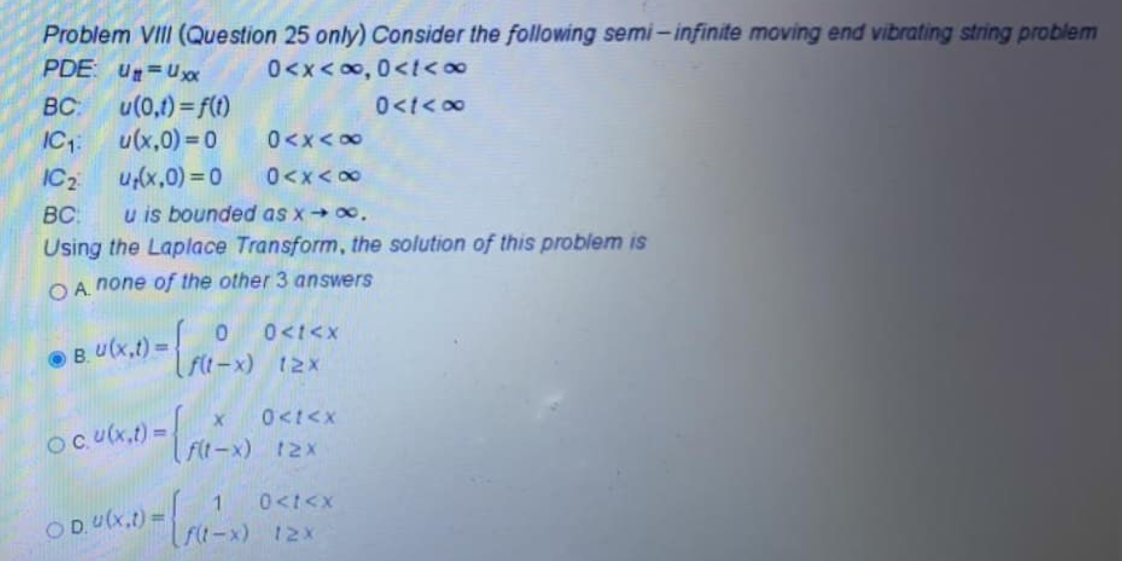 Solved Problem VIII (Question 25 only) Consider the | Chegg.com