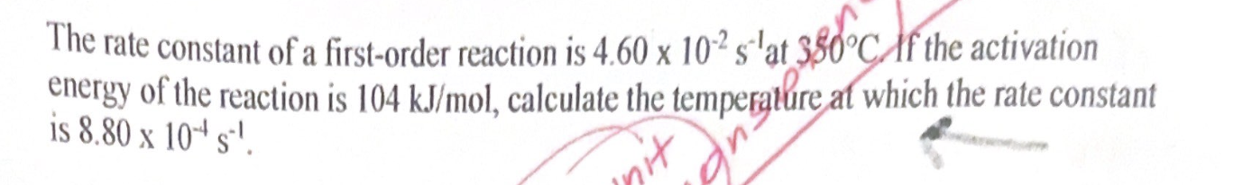 Solved The rate constant of a first-order reaction is | Chegg.com