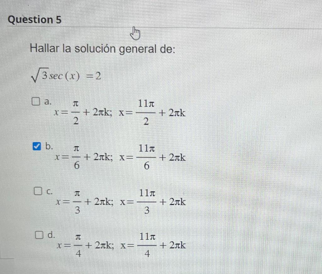 Solved Find the general solution of: square root of 3 sec | Chegg.com