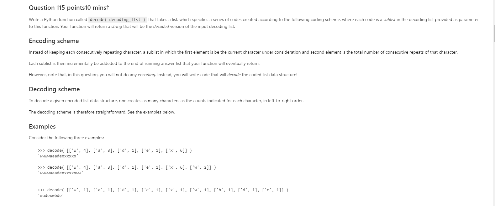 Solved Question 115 Points10 Mins Write A Python Function 