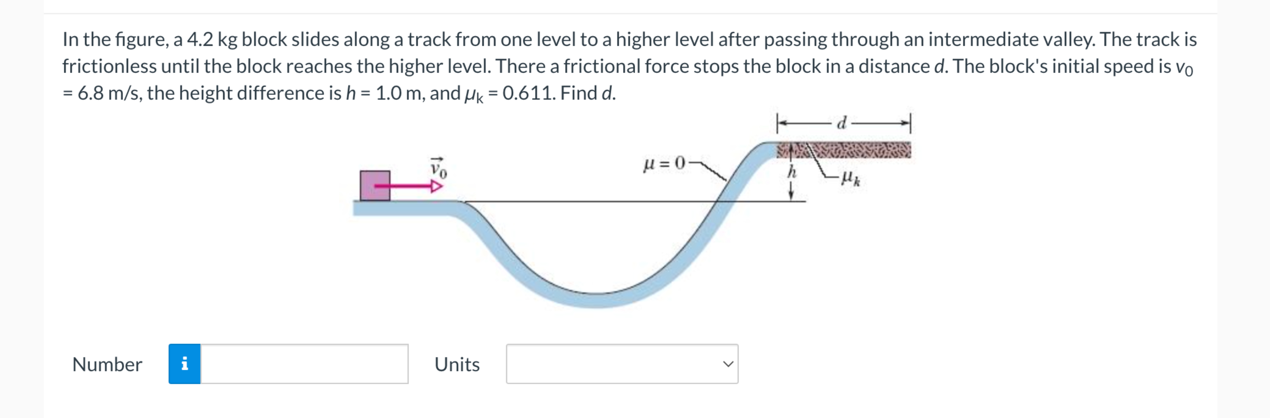 Solved In the figure, a 4.2kg ﻿block slides along a track | Chegg.com