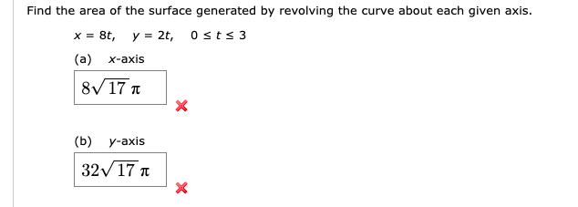 Solved Find the area of the surface generated by revolving | Chegg.com