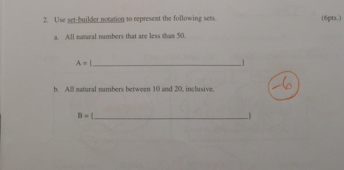 Solved 2. Use set-builder notation to represent the | Chegg.com