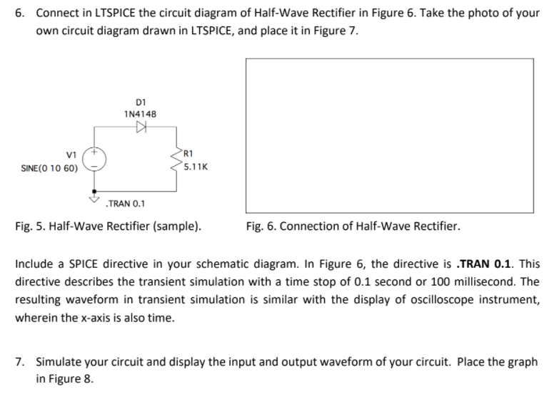 Solved 6. Connect in LTSPICE the circuit diagram of | Chegg.com