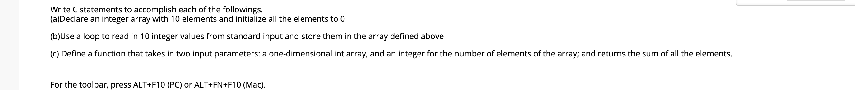 Solved Write C statements to accomplish each of the | Chegg.com