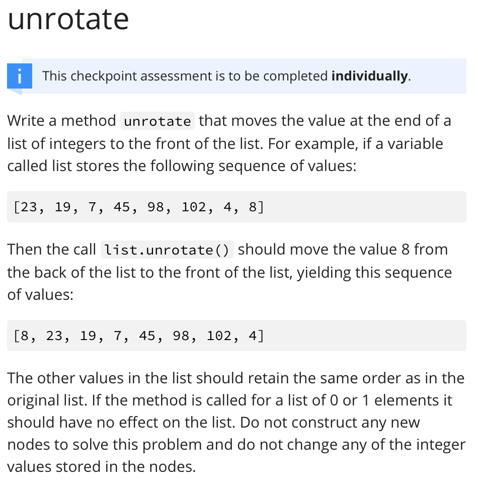 Solved // A LinkedIntList stores a list of integers public | Chegg.com