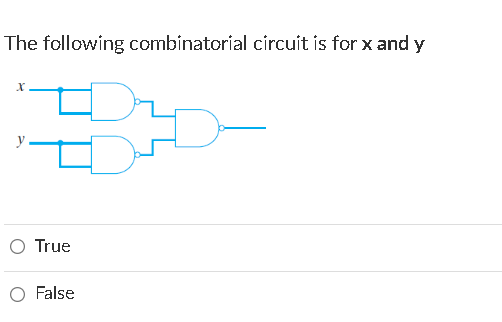 Solved The following combinatorial circuit is for x and y O | Chegg.com