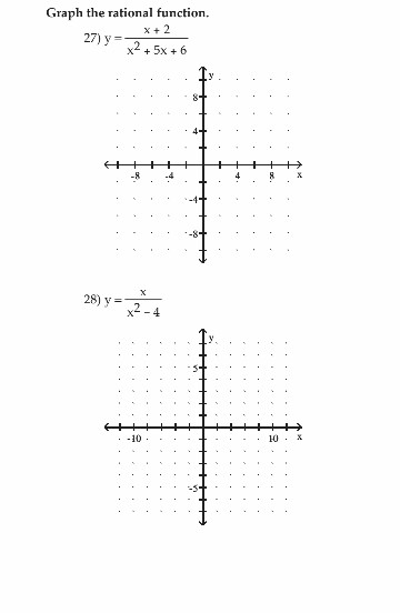 Solved Graph the rational function x + 2 27) y x2 +5x6 -8 -4 | Chegg.com