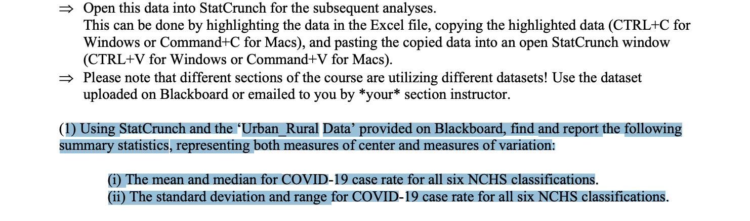 Solved = Open this data into StatCrunch for the subsequent | Chegg.com