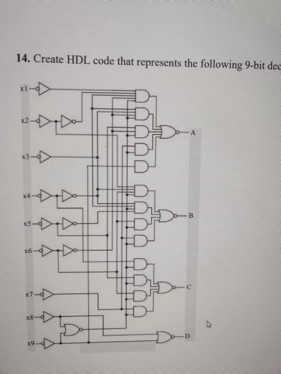 [solved] Create Hdl Code That Represents The Following 9 Bi