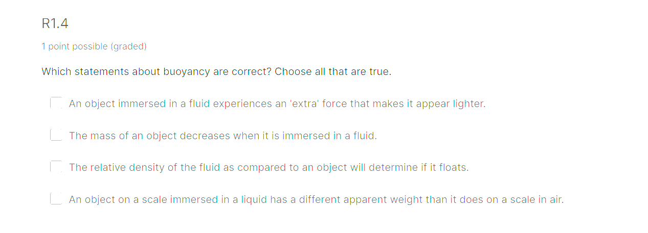 R1.4 1 point possible (graded) Which statements about | Chegg.com