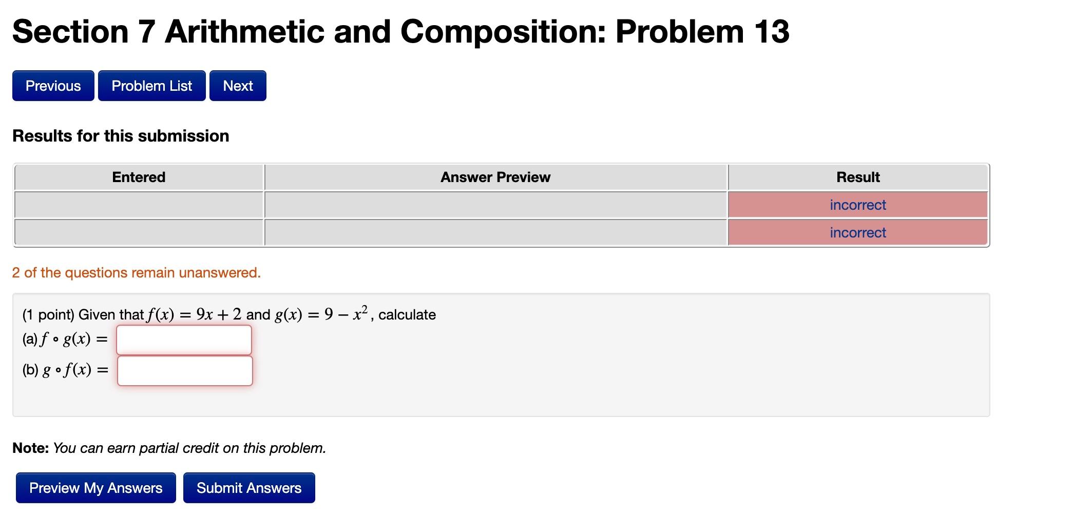 Solved Section 7 Arithmetic and Composition: Problem 13 | Chegg.com