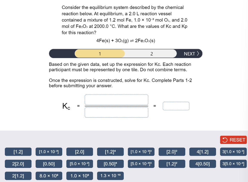 Solved Consider the equilibrium system described by the | Chegg.com