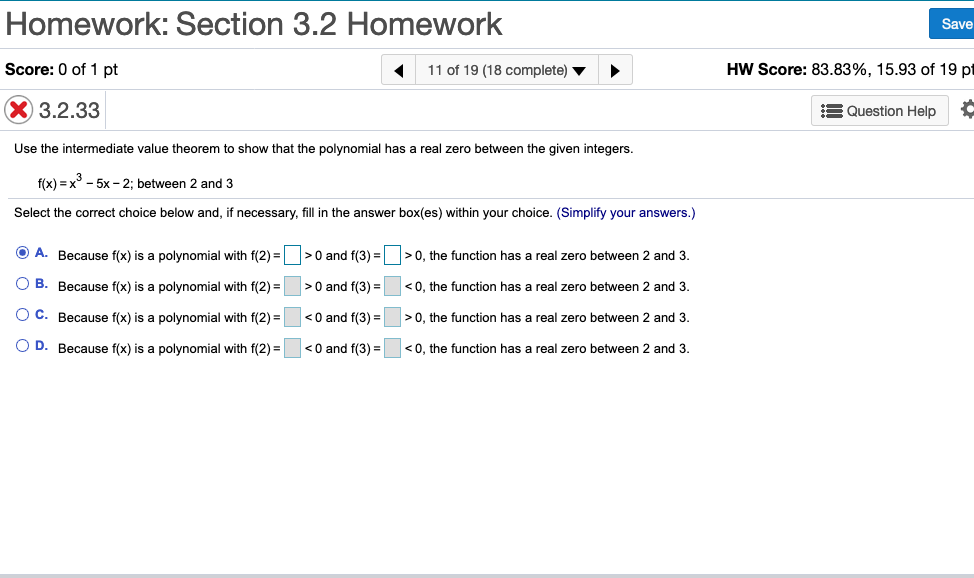Solved Homework Section 3 2 Homework Save Score 0 Of 1 Pt