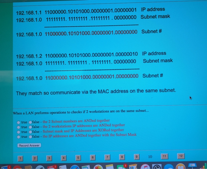 Solved 192.168.1.1 11000000.10101000.00000001.00000001 IP | Chegg.com