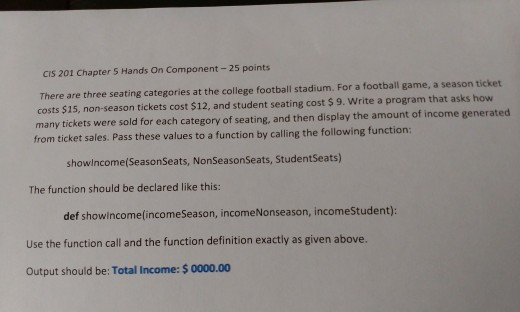 Solved Cis 201 Chapter 5 Hands On Component 25 Points There