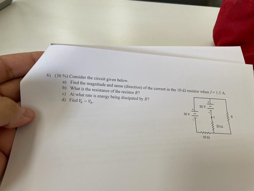 Solved 6) (30%) Consider the circuit given below. a) Find | Chegg.com
