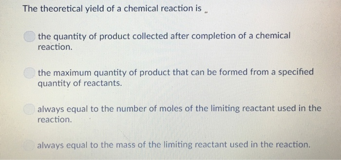 Theoretical Yield Definition