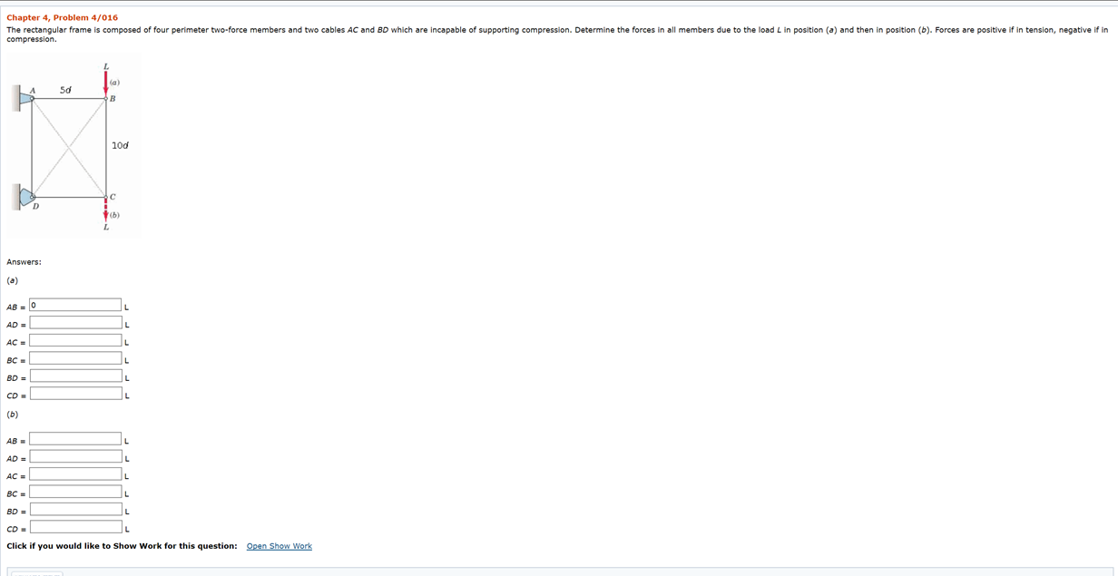 Solved Chapter 4, Problem 4/016 The rectangular frame is | Chegg.com