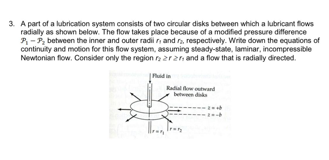 Solved 3. A part of a lubrication system consists of two | Chegg.com