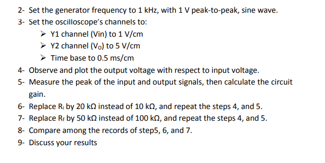 Solved 1- Simulate and implement the op-amp inverting | Chegg.com