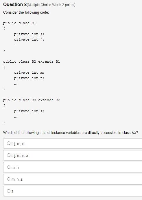Solved Question 2(Multiple Choice Worth 2 points) Consider | Chegg.com