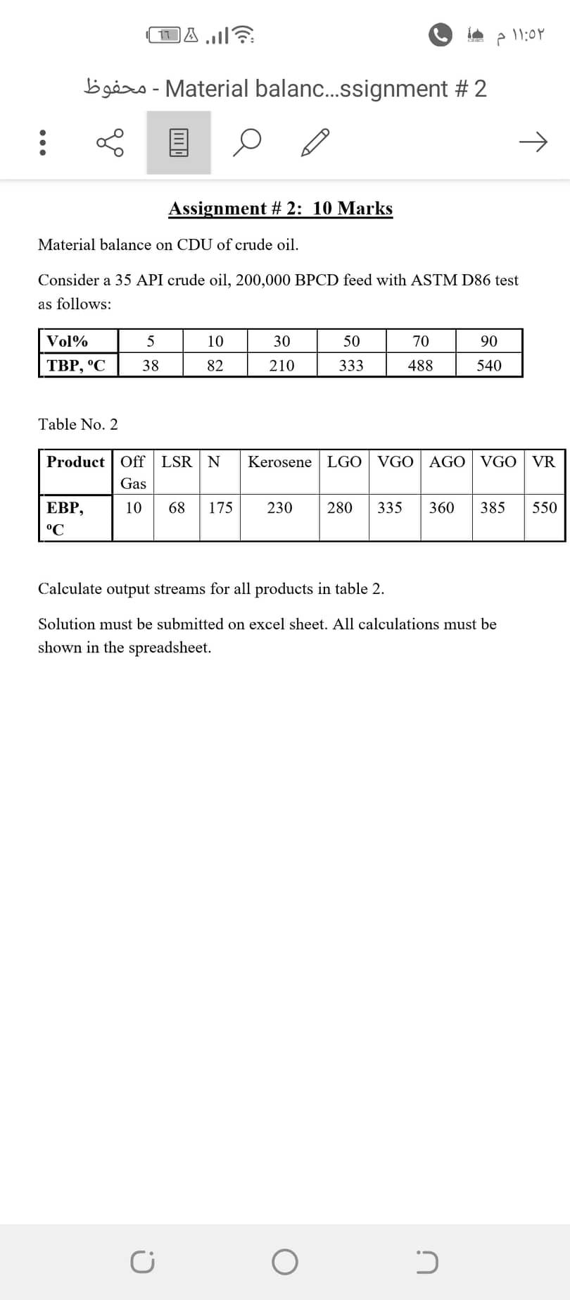 Solved Alla 2 bis-Material balanc...ssignment #2 : L O | Chegg.com