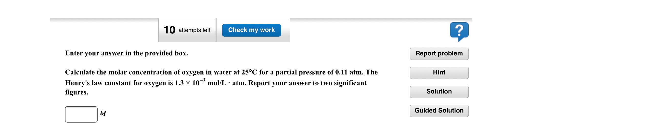 Solved 10 attempts left Check my work ? Be sure to answer | Chegg.com