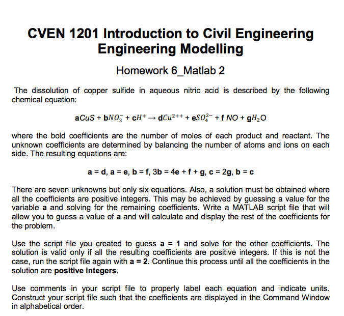 CVEN 1201 Introduction to Civil Engineering | Chegg.com