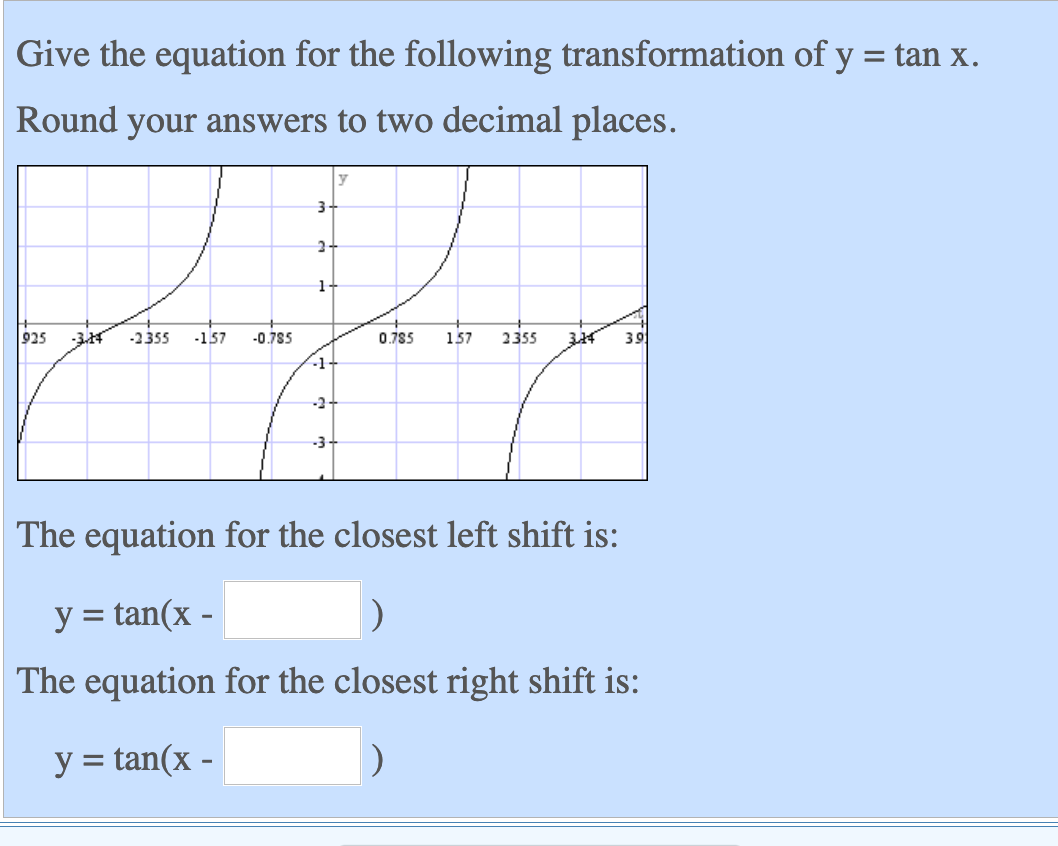 Solved Give the equation for the following transformation of | Chegg.com