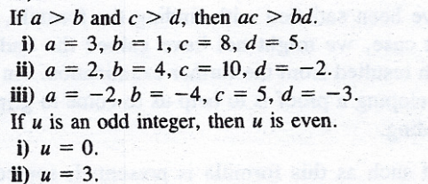 If a > b and c>d, then ac > bd. i) a = 3, b = 1, c = | Chegg.com