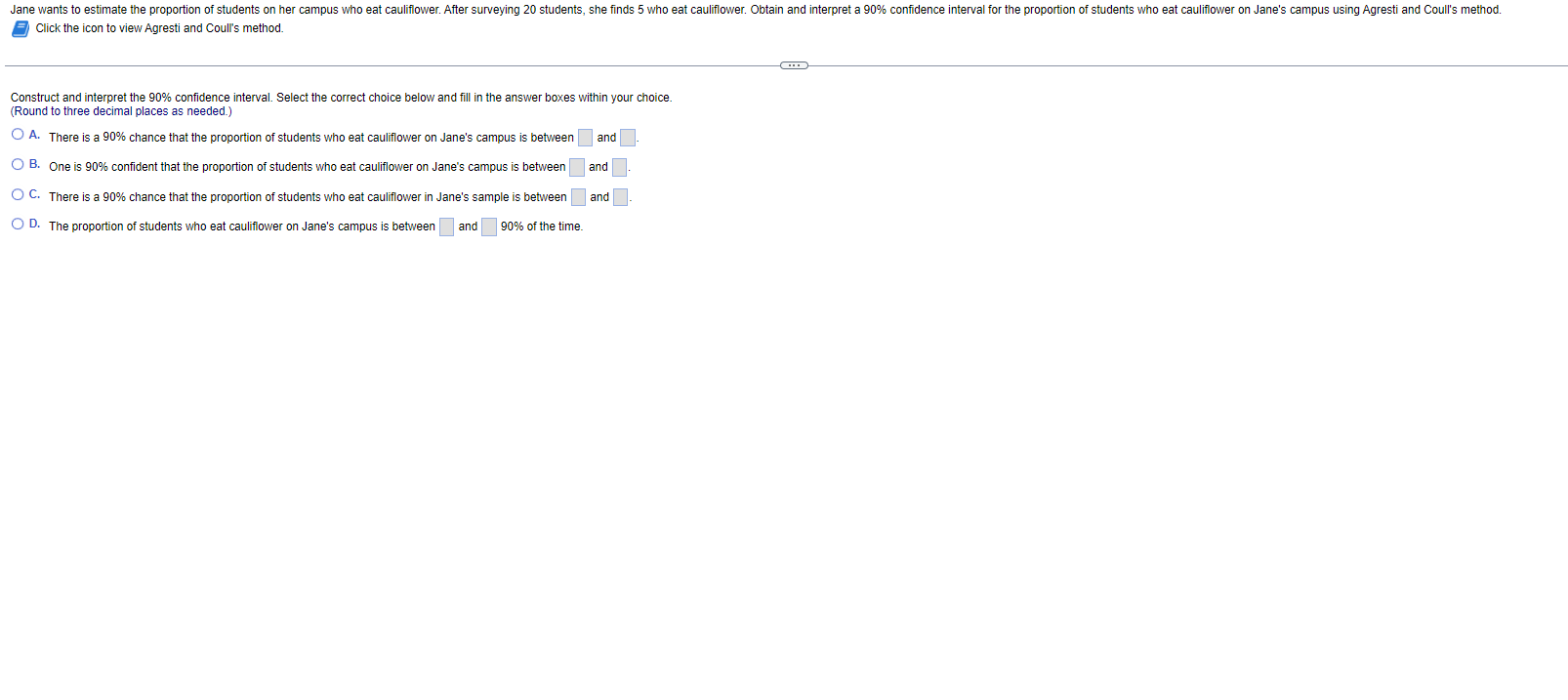 Solved Construct And Interpret The 90 Confidence Interval