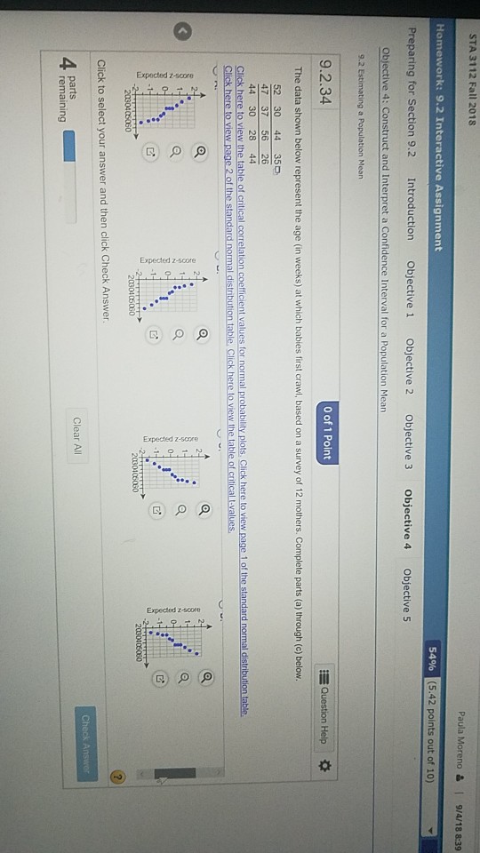 Solved Homework: 9.2 Interactive Assignment 54%( (5.42 | Chegg.com