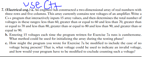Solved use Ctt 7. (Electrical eng.) a. An engineer has | Chegg.com
