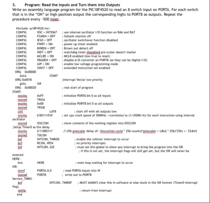 Solved Program: Read the Inputs and Turn them into Outputs, | Chegg.com