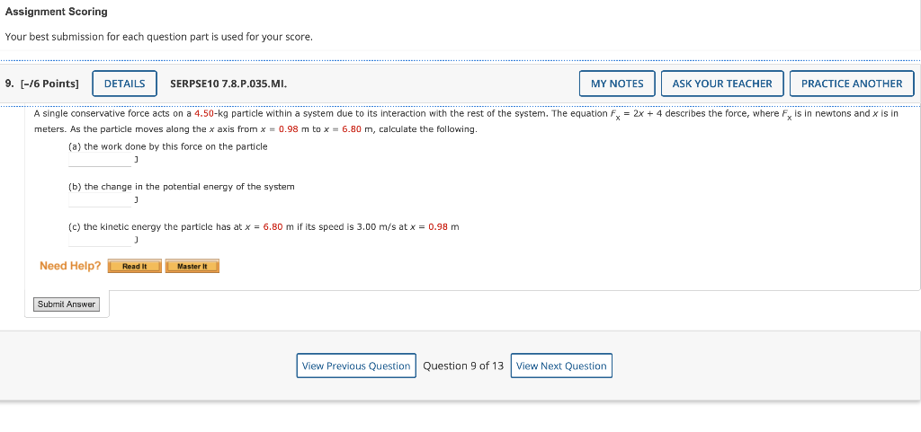 Solved Assignment Scoring Your best submission for each | Chegg.com