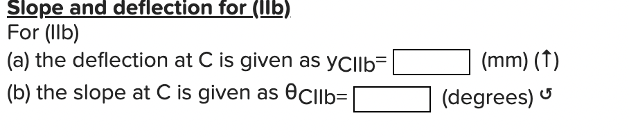 Solved Slope and deflection for (Illb) For (Ilb) (a) the | Chegg.com