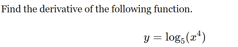 Solved Find the derivative of the following | Chegg.com