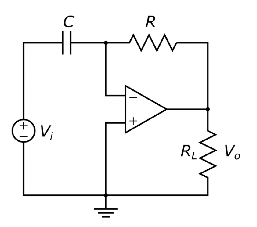 Solved The circuit shown below is an active filter with 𝐶 = | Chegg.com