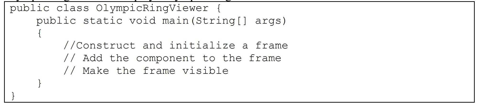 Solved E3.24 Write a program that displays the Olympic | Chegg.com