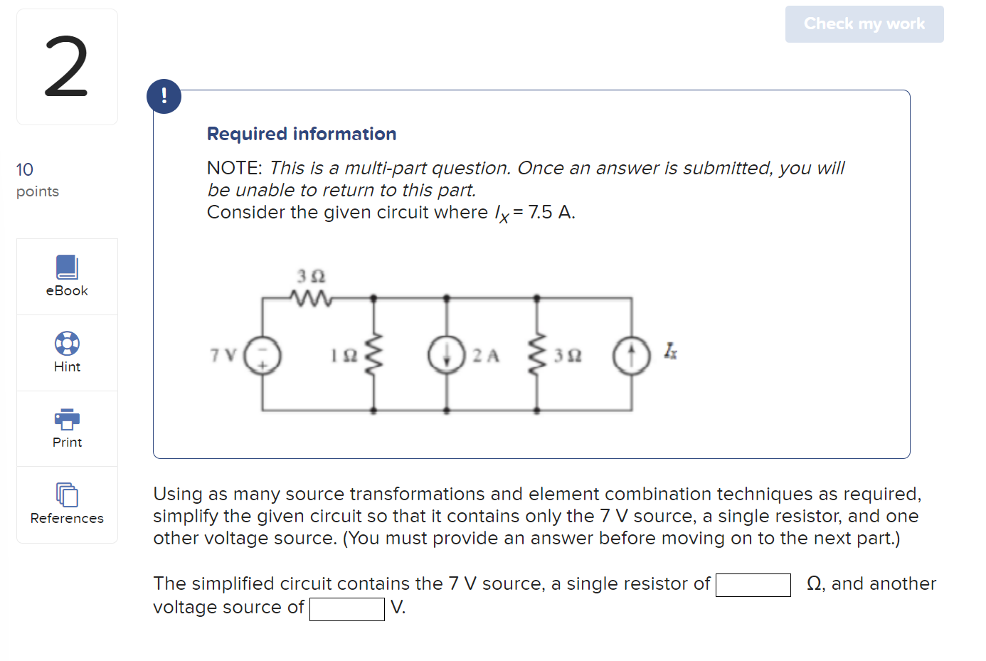 Solved Required information NOTE: This is a multi-part | Chegg.com
