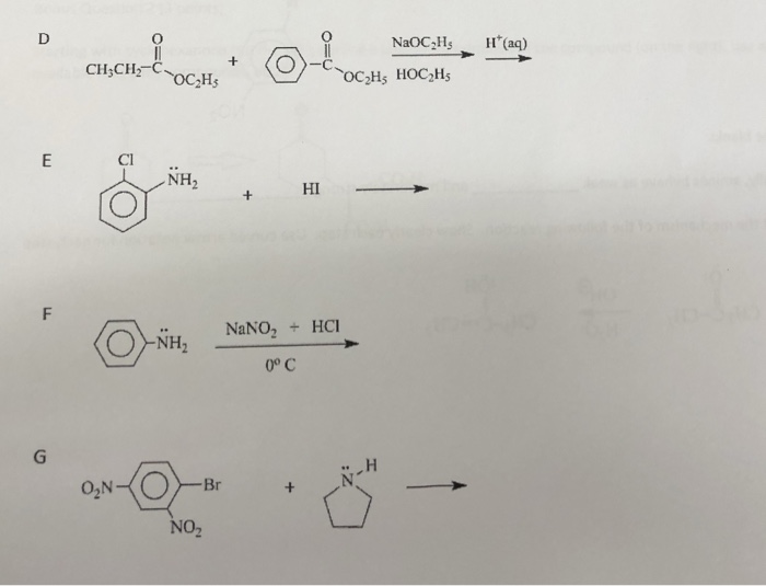 Solved NaOC2Hs (a) Cl NH2 TO +HI NaNO2 ÷ HCI NH2 0o C O2N | Chegg.com