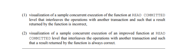 Task 3 (6 marks) Processing transactions at READ | Chegg.com