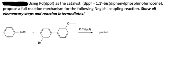 Solved Using Pd(dppf) as the catalyst, (dppf = | Chegg.com