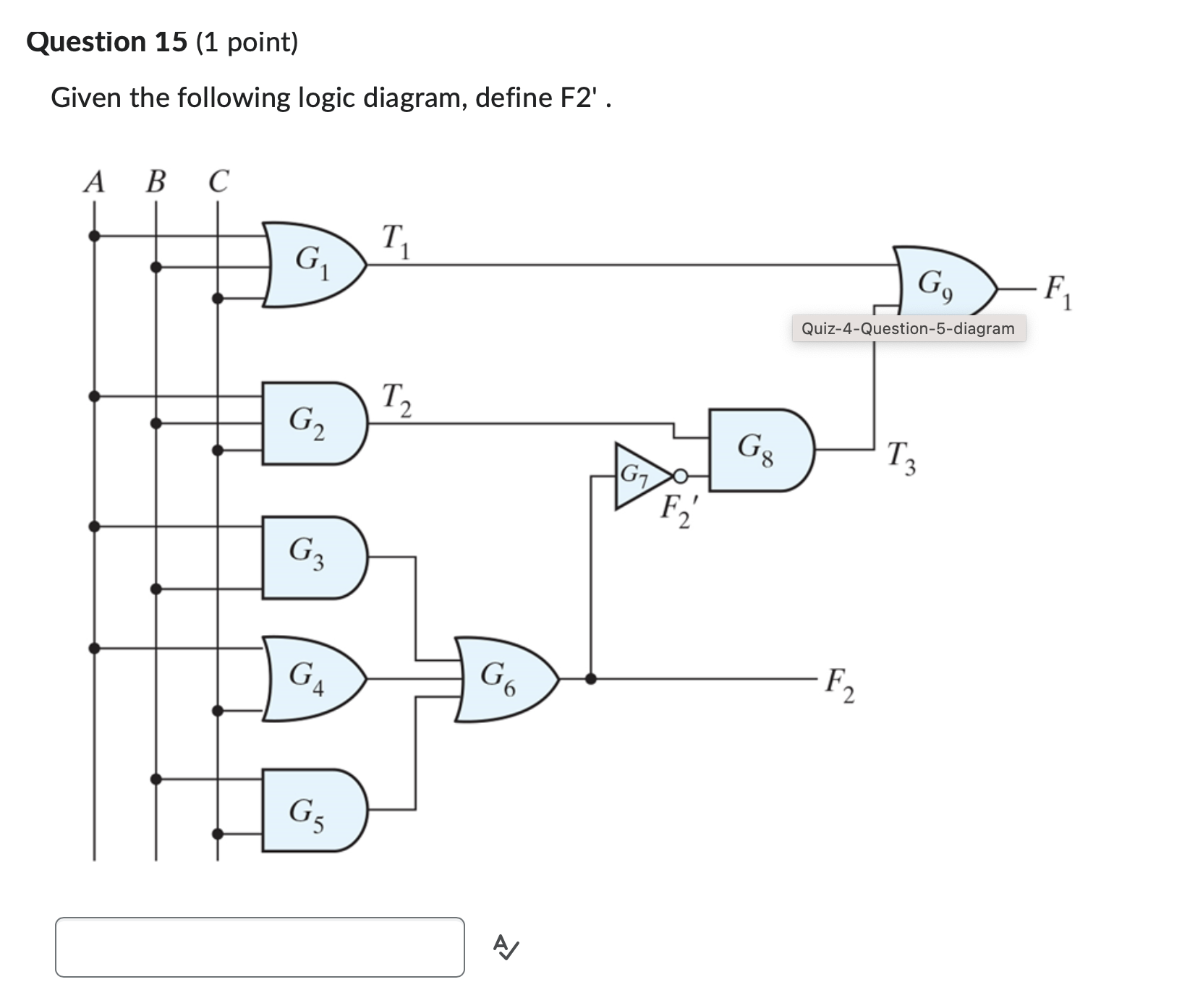 Solved This is a logic circuit diagram. True FalseBased on | Chegg.com