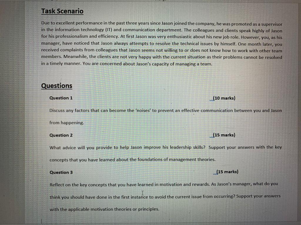 Solved Task Scenario Due to excellent performance in the | Chegg.com