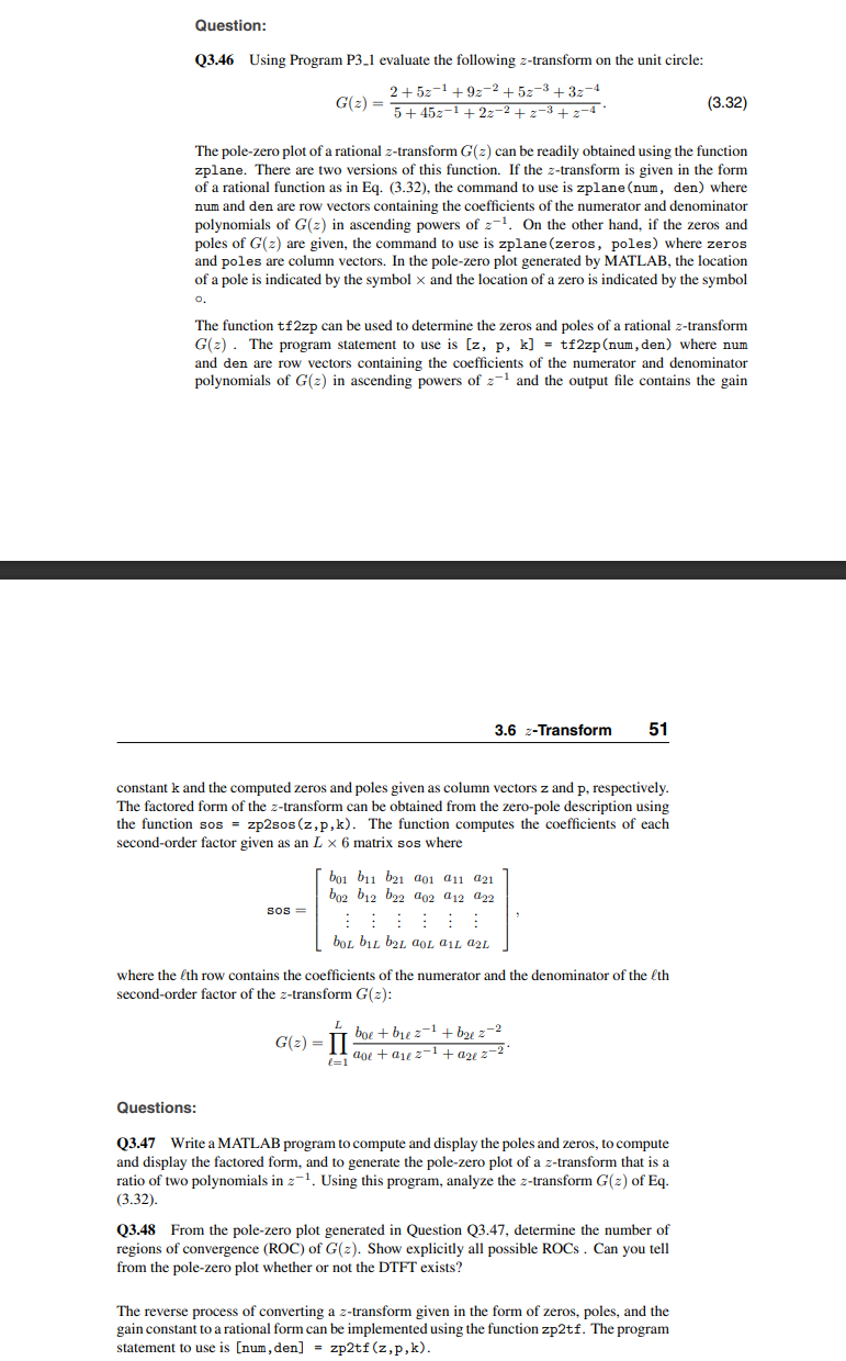Solved Question: Q3.46 Using Program P3_1 evaluate the | Chegg.com
