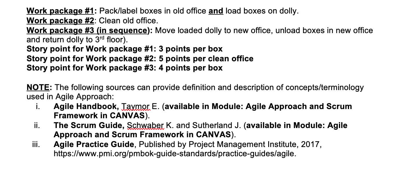 Solved Case Study #2 (Using Agile Approach - Relocation | Chegg.com