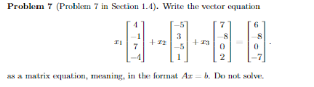 Solved Problem 7 (Problem 7 in Section 1.4). Write the | Chegg.com