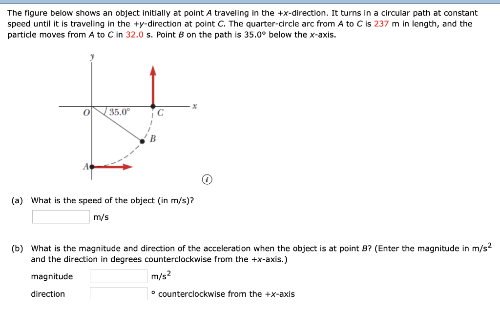 Solved The figure below shows an object initially at point A | Chegg.com